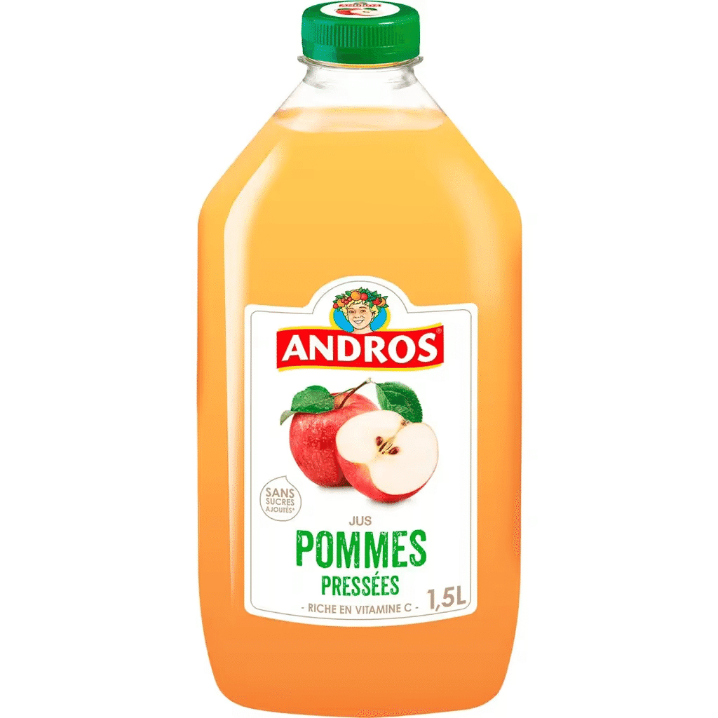 Sumo Fresco de Maçã embalagem 1,5 L - ANDROS | Nutripédia