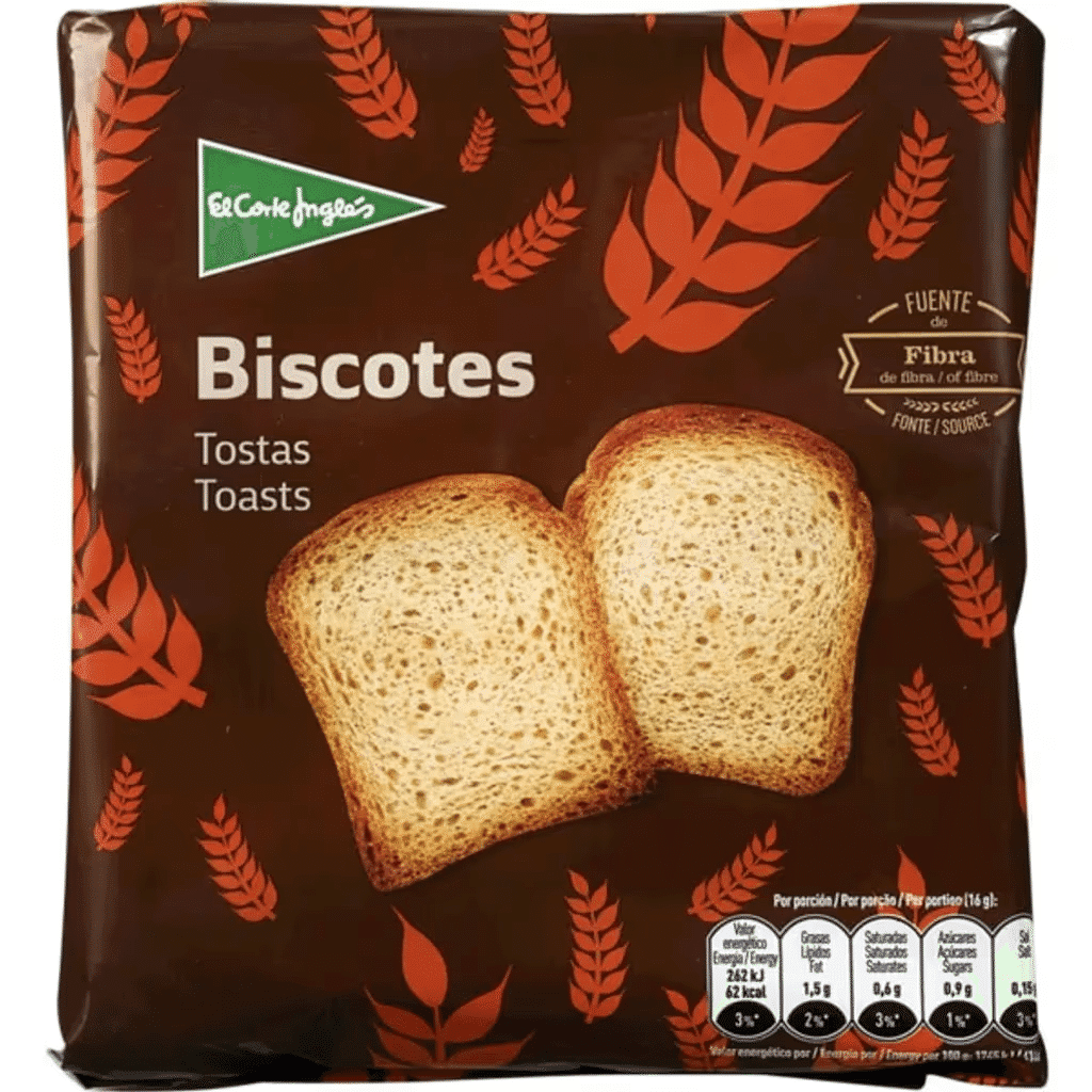 Tostas de Trigo embalagem 225 g - EL CORTE INGLÉS | Nutripédia