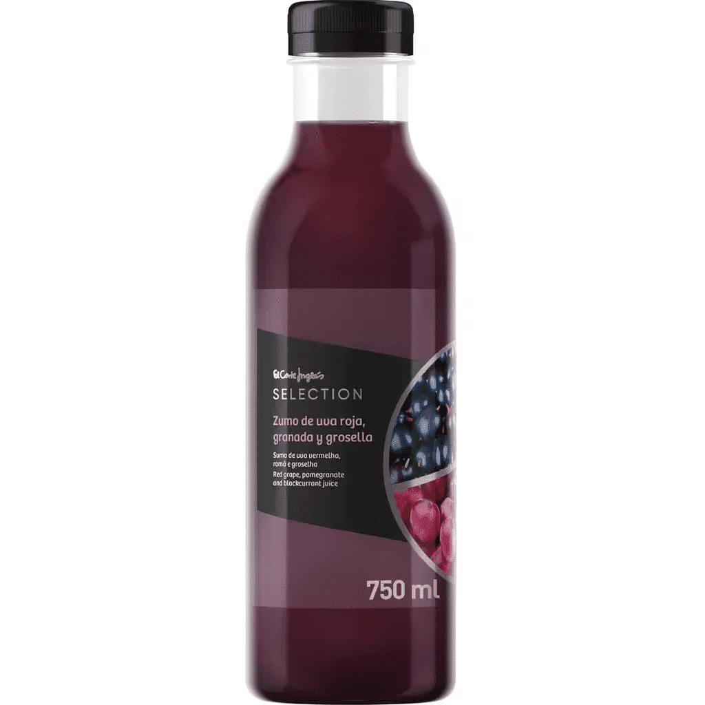 Sumo de Uvas Vermelhas, Romã e Groselha embalagem 750 ml - EL CORTE ...