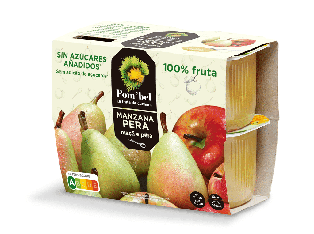 Puré De Fruta Maçã E Pêra 4x100g - POM`BEL | Nutripédia