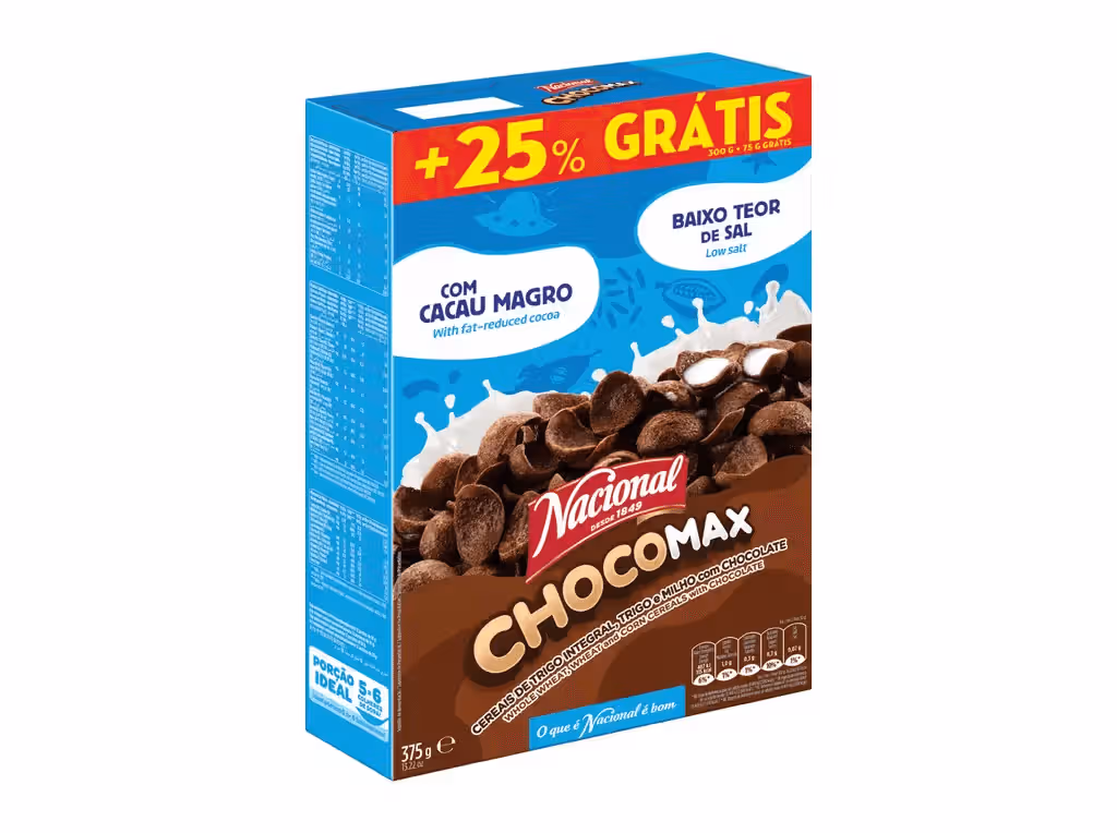 Cereais Criança Chocomax Com 25% Grátis 375 - NACIONAL - Nutripédia