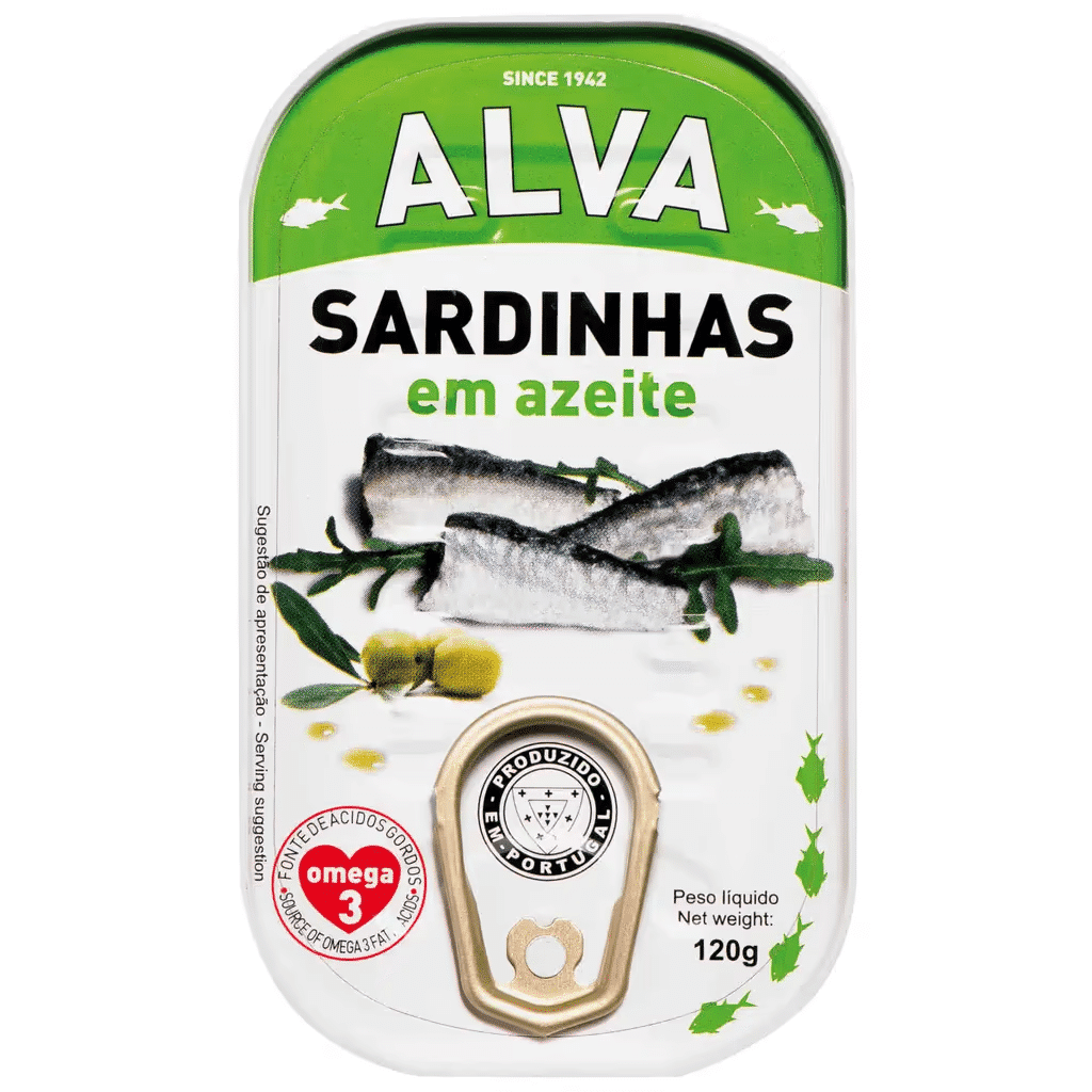 Sardinha Inteira em Azeite Refinado - ALVA | Nutripédia