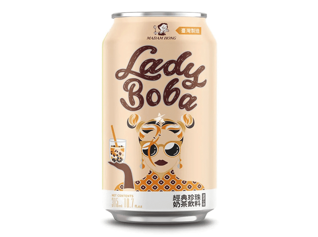 Bubble Tea Lady Boba Classic Lata 0.315l - MADAM HONG | Nutripédia