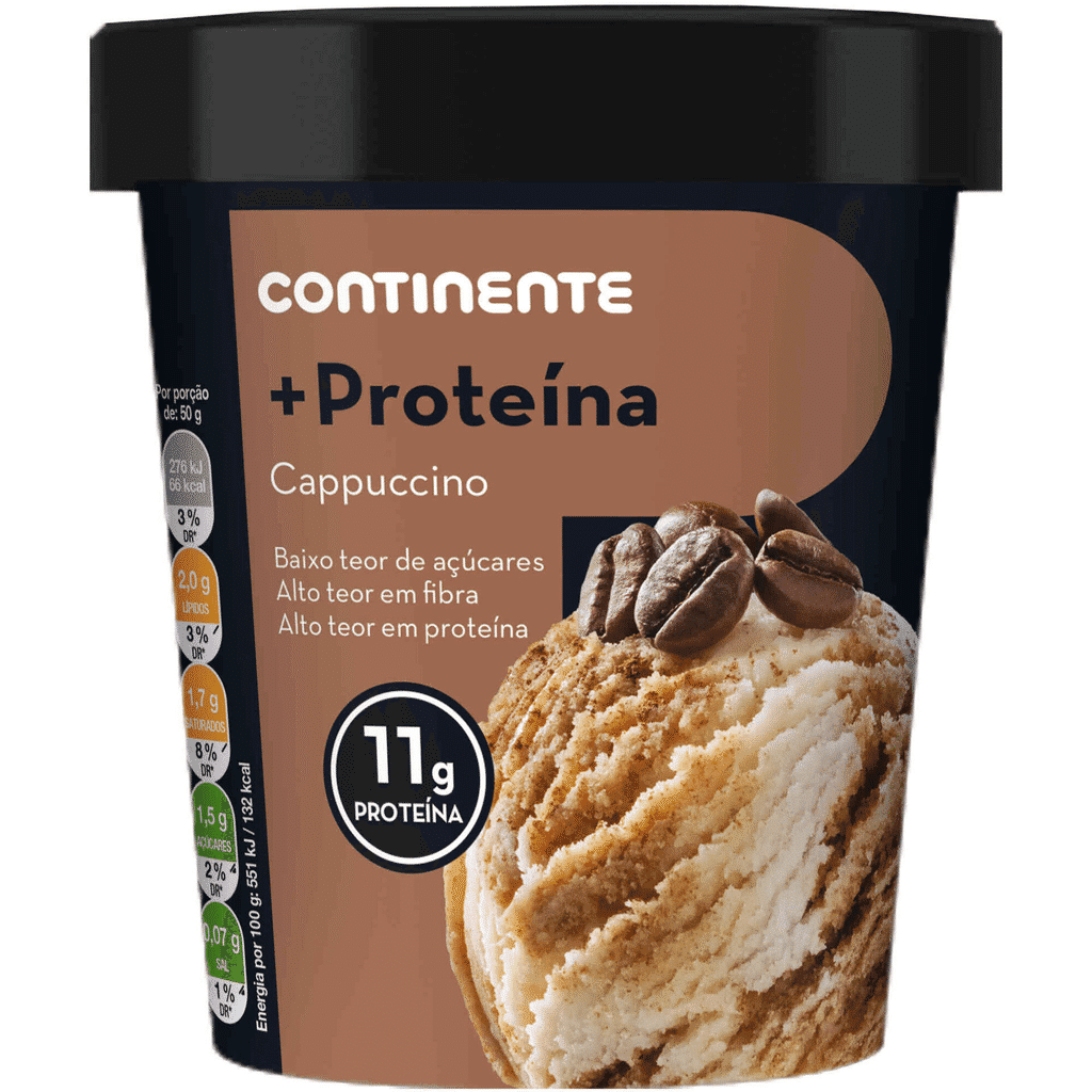 Gelado Proteína Cappuccino - CONTINENTE | Nutripédia