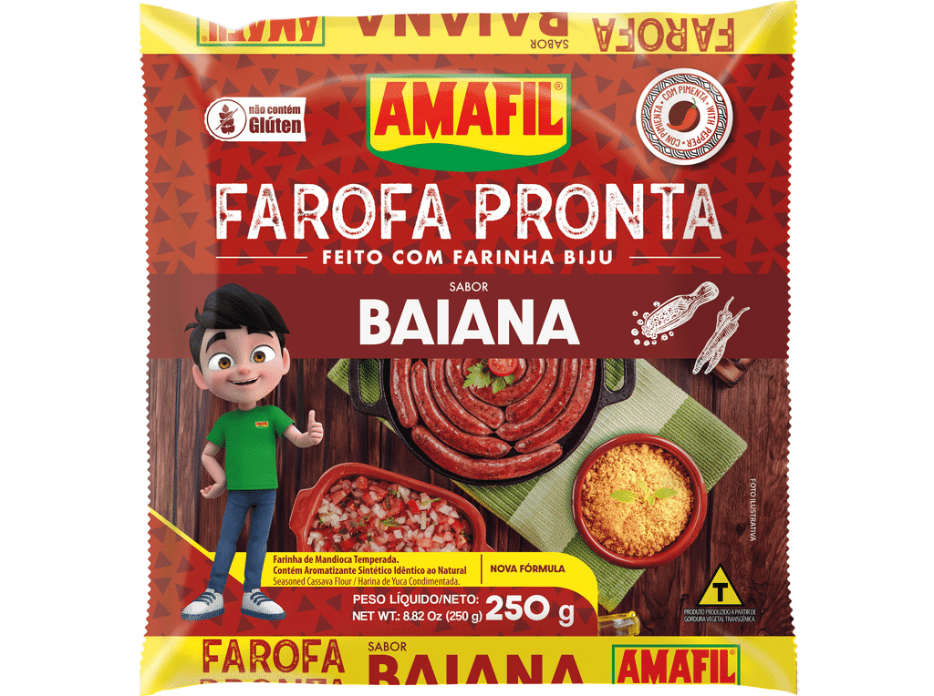 Farofa De Mandioca Baiana 250g - AMAFIL | Nutripédia