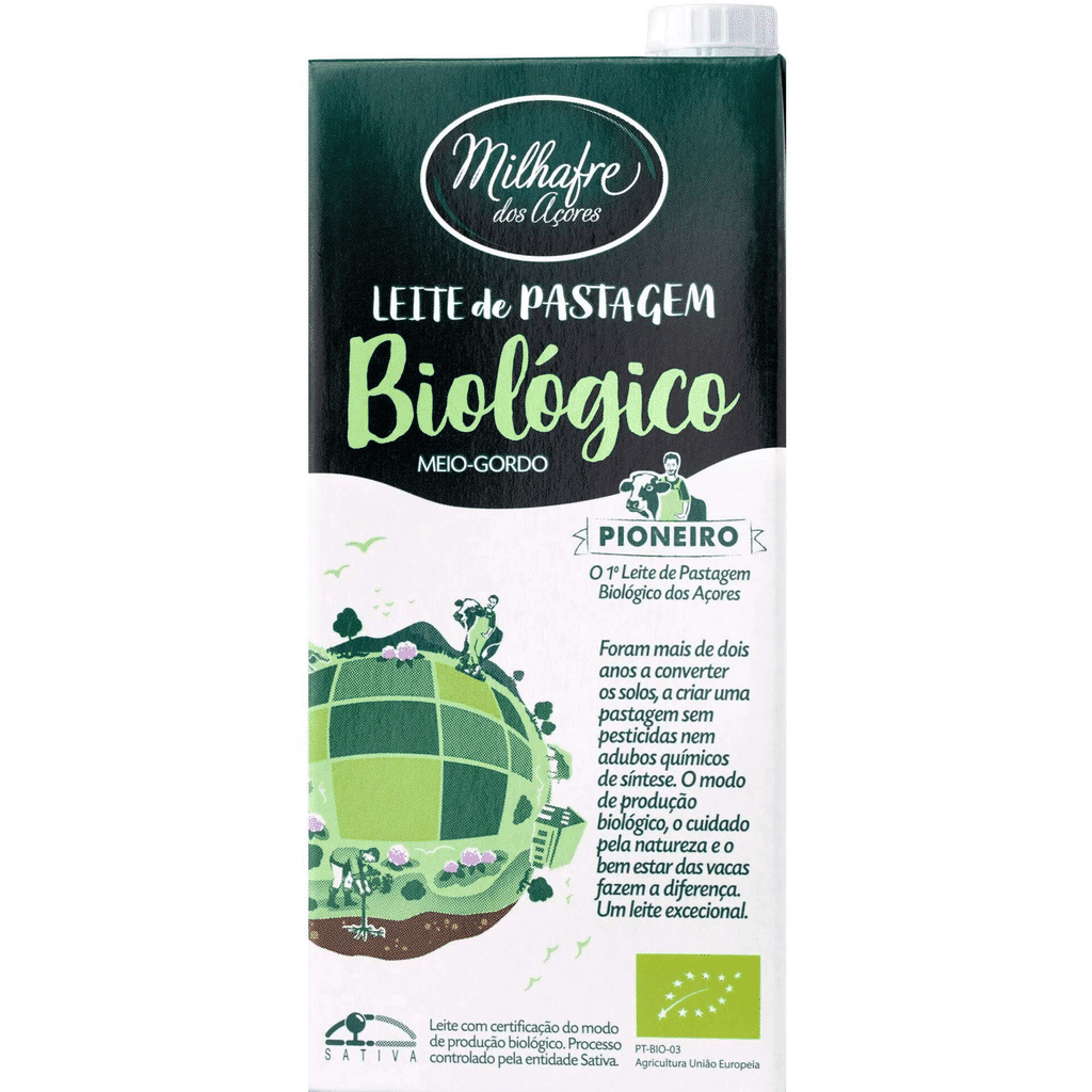 Leite Meio Gordo Pastagem Açores - MILHAFRE | Nutripédia