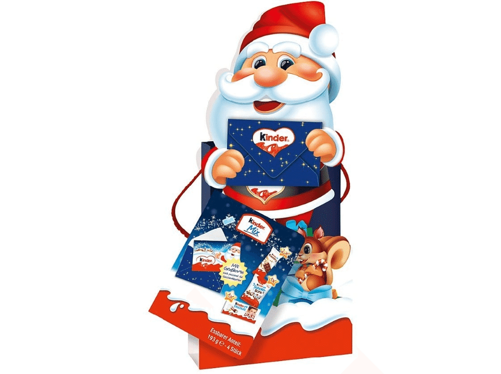 Saco Pai Natal Mix De Chocolates 193g - KINDER | Nutripédia