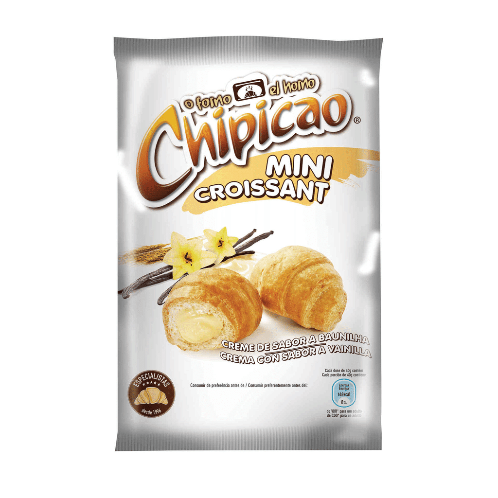 Croissants Mini com Recheio de Baunilha - CHIPICAO - Nutripédia