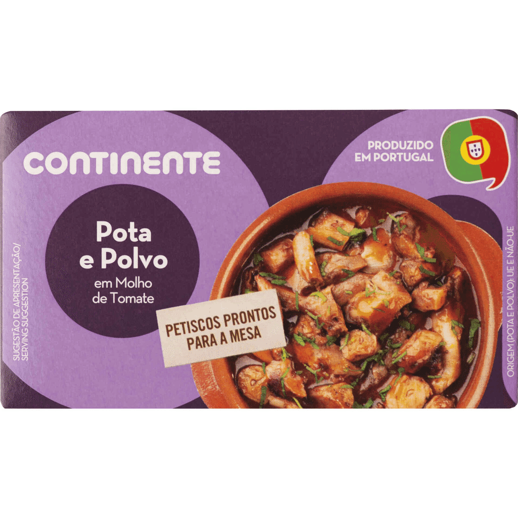 Polvo e Pota com Molho Tomate - CONTINENTE - Nutripédia