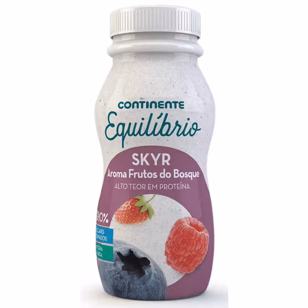 Iogurte Líquido Skyr Frutos Bosque - CONTINENTE EQUILÍBRIO - Nutripédia
