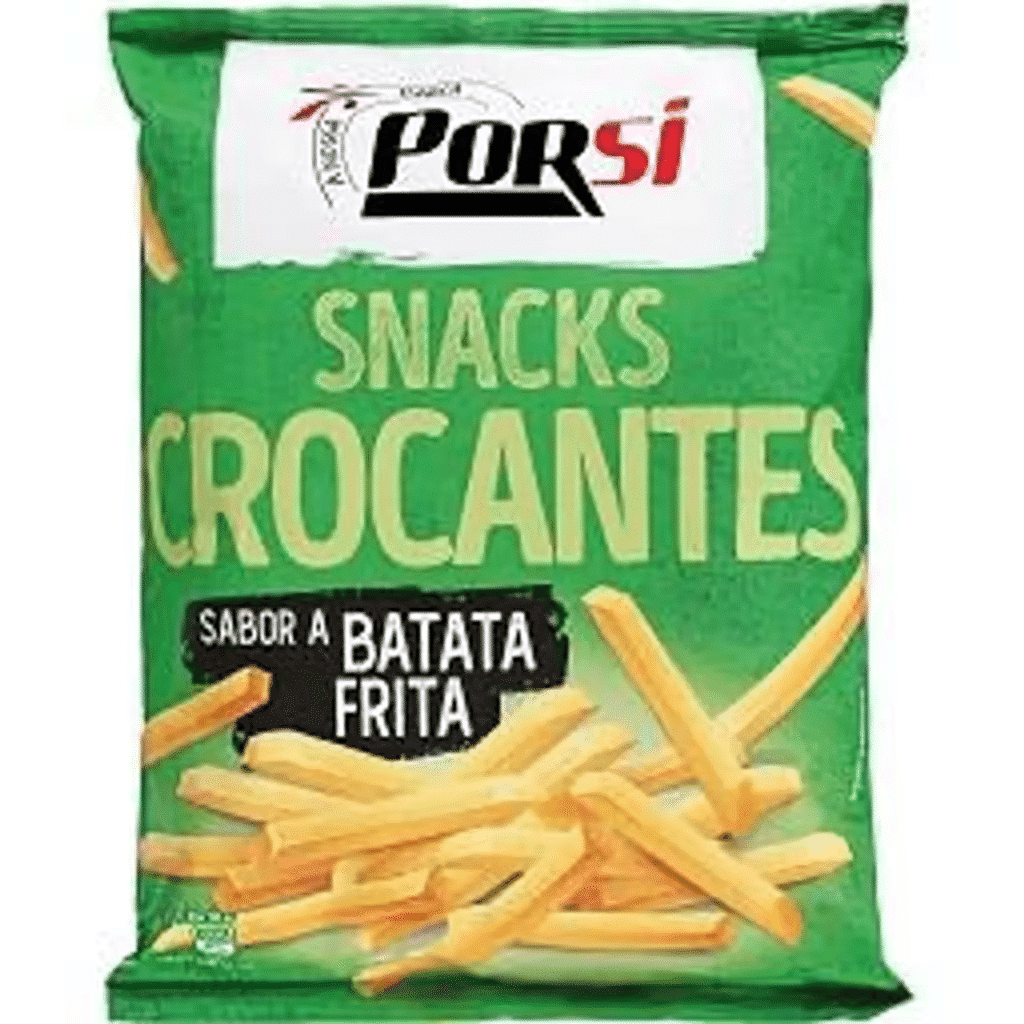 Snacks crocantes sabor batata frita - PORSI - Nutripédia