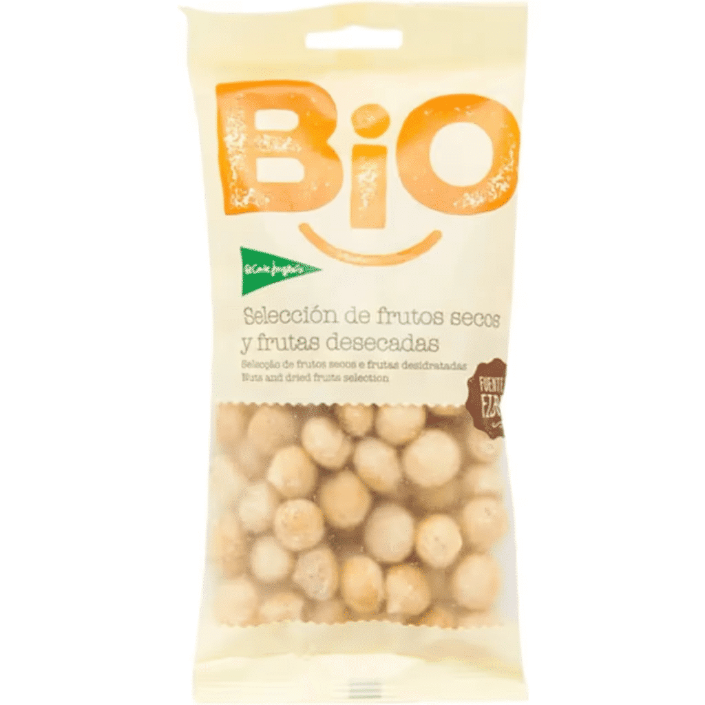 Macadamia Crua Biológica embalagem 200 g - EL CORTE INGLÉS BIO - Nutripédia