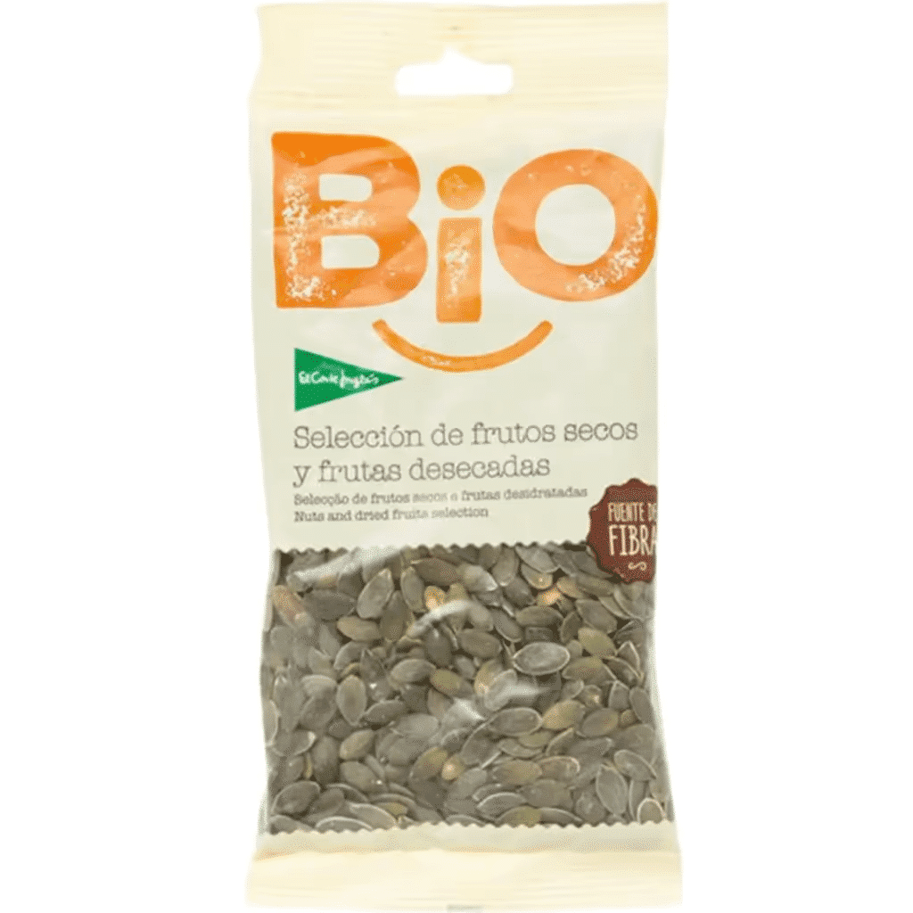 Pevides Biológicas embalagem 200 g - EL CORTE INGLÉS BIO - Nutripédia