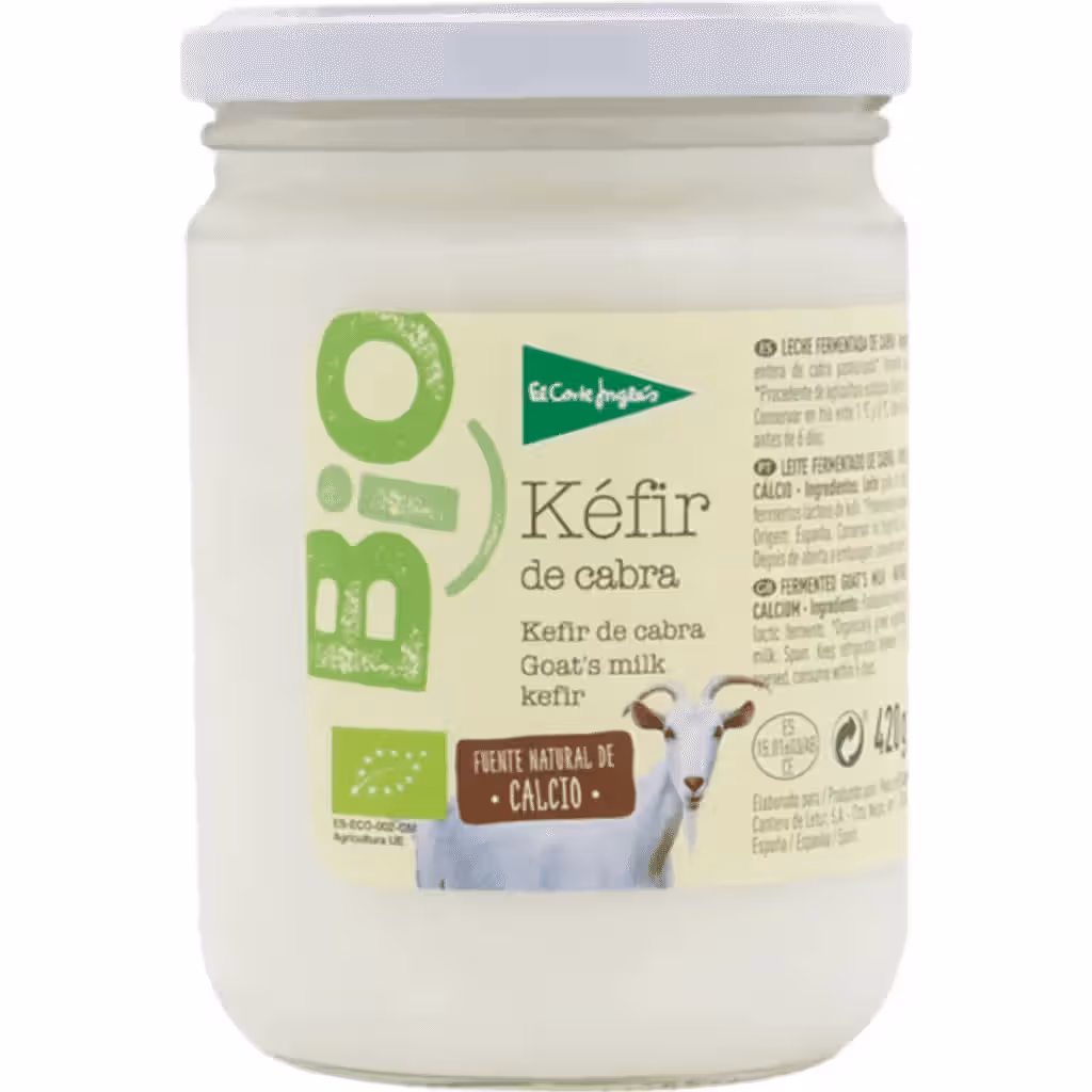 Kéfir de Cabra Biológico frasco 420 g - EL CORTE INGLÉS BIO - Nutripédia