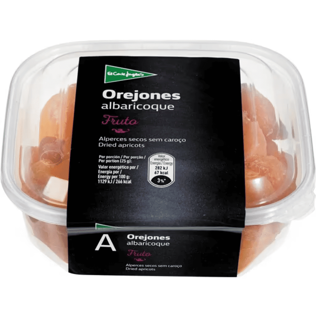 Alperce Seco embalagem 350 g - EL CORTE INGLÉS SELECTION - Nutripédia