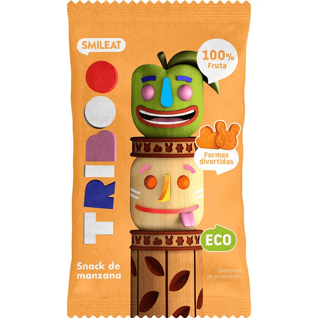 Snack de Maça Sminolas Bio embalagem 25 g - TRIBOO - Nutripédia