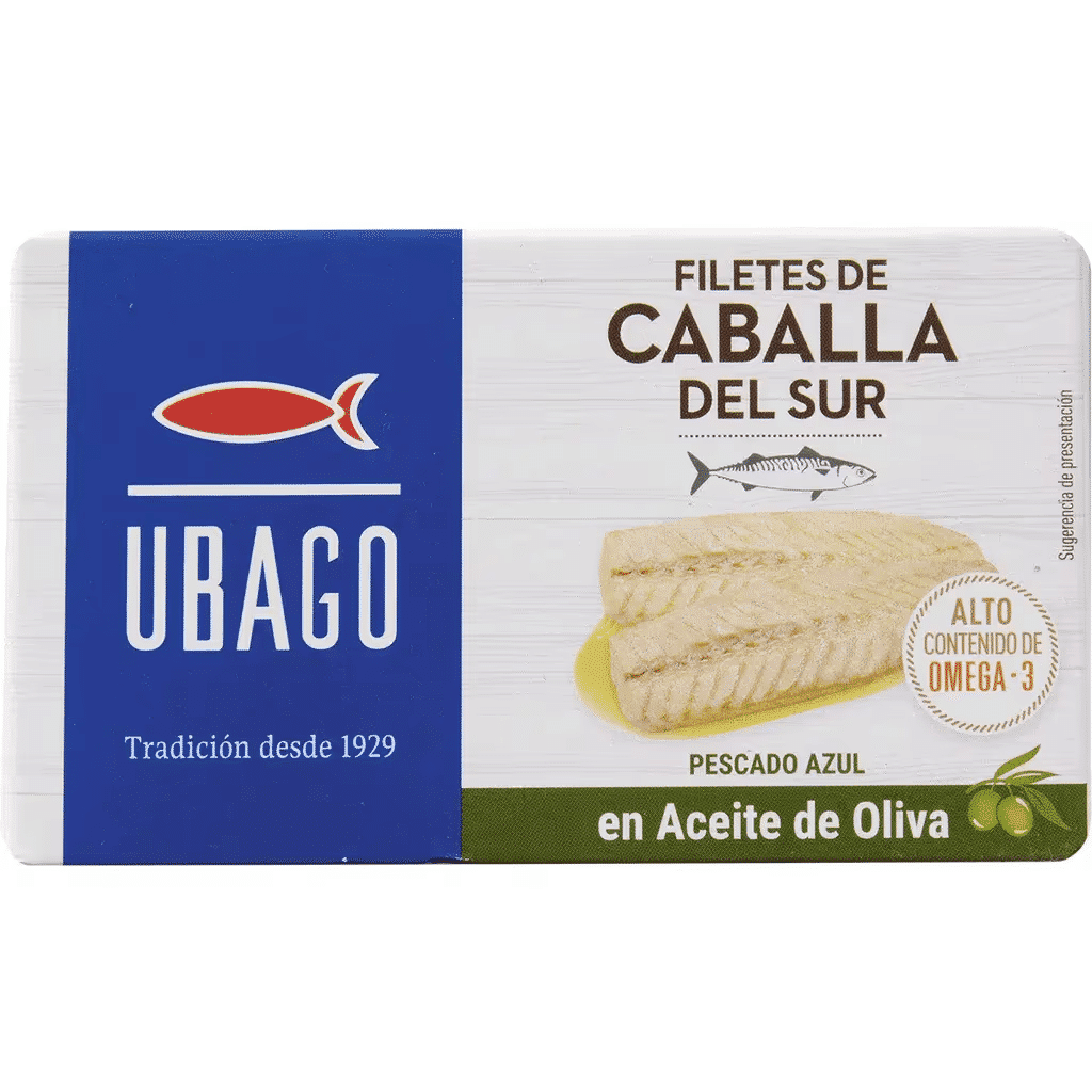 Filete de Cavala em Azeite lata 125 g - UBAGO - Nutripédia