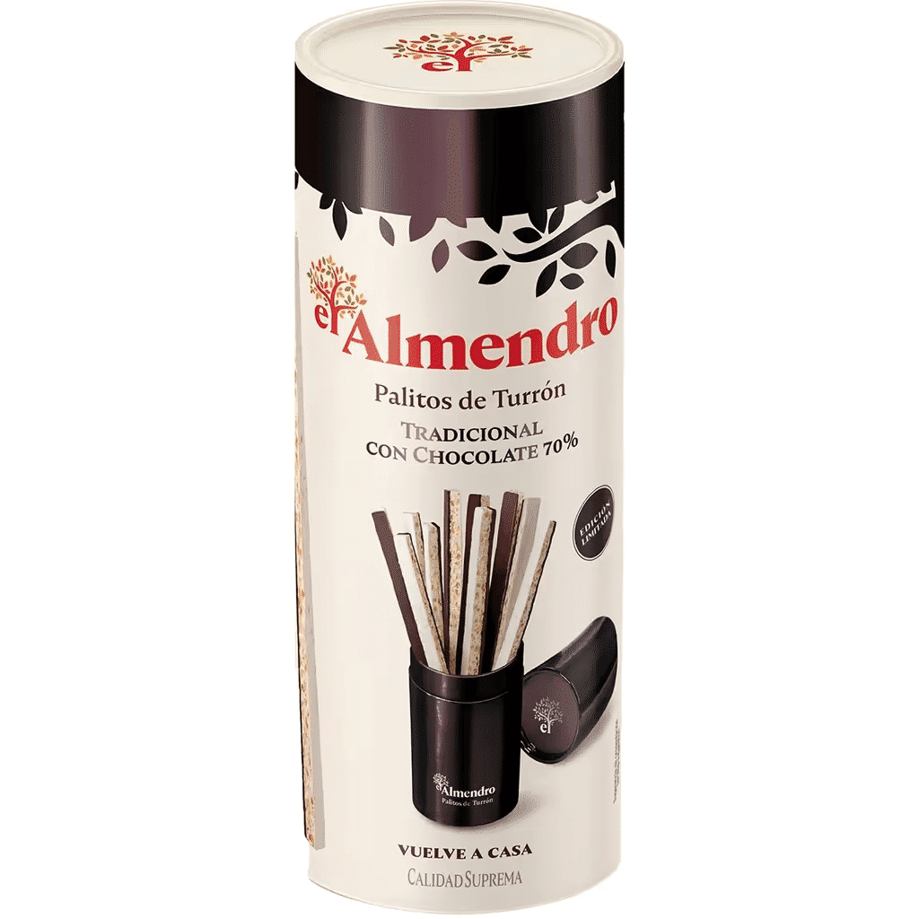 Palitos de Torrão com Chocolate Negro embalagem 126 g - EL ALMENDRO ...
