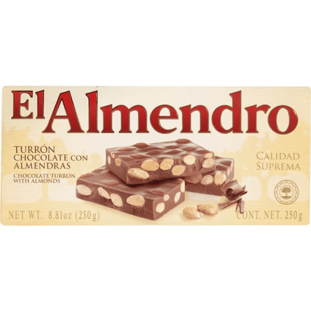 Torrão de Chocolate com Amêndoas embalagem 250 g - EL ALMENDRO - Nutripédia