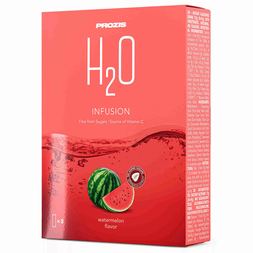 Bebida Instantânea H2o Melancia 72g (8x9g) - PROZIS - Nutripédia