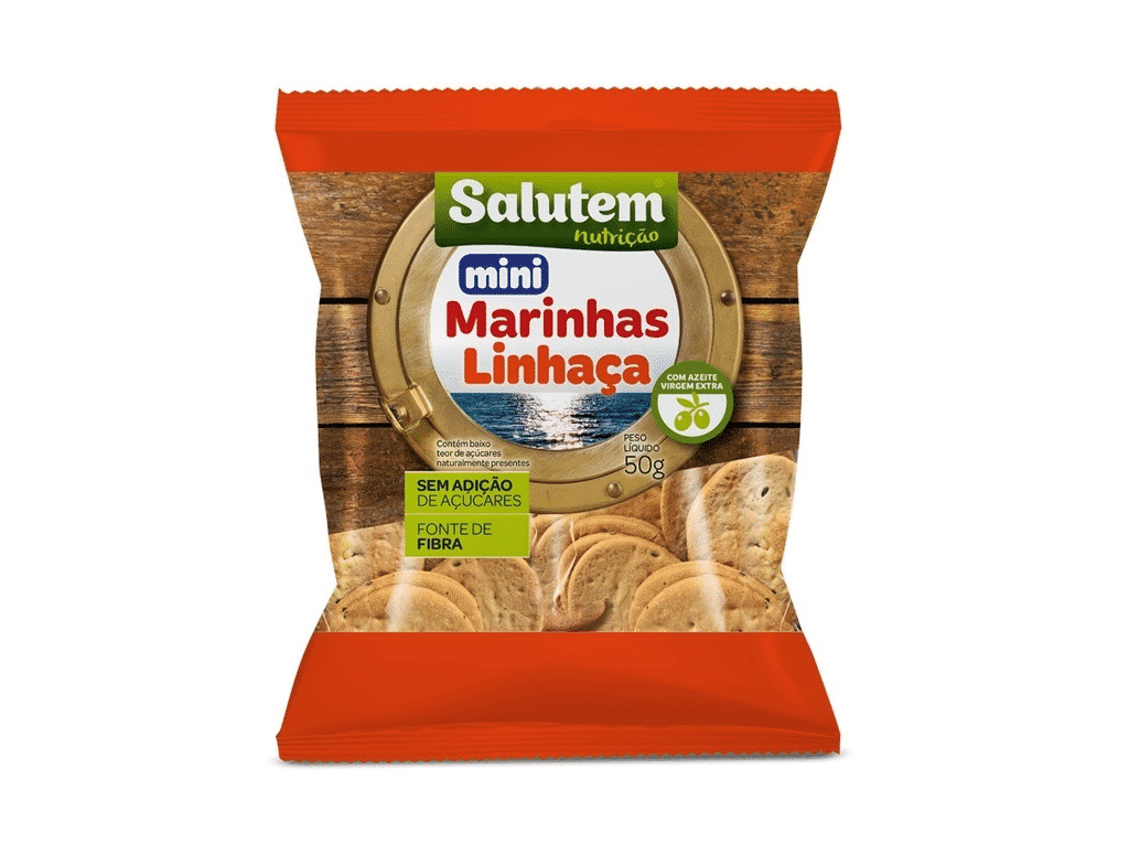 Bolachas Mini Marinhas Linhaça 50 G - SALUTEM - Nutripédia