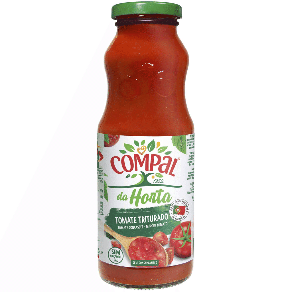 Tomate Triturado - COMPAL DA HORTA - Nutripédia